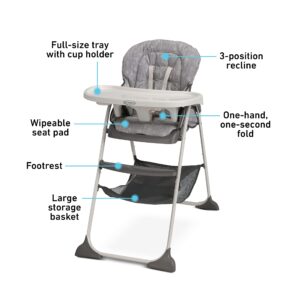 graco slim snacker high chair, ultra compact high chair, whisk