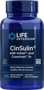 life extension cinsulin with insea2 and crominex 3+, 90 vegetarian capsules