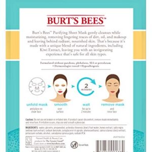 Burt's Bees Purifying Sheet Mask With Kiwi Extract Mask, 0.33 Ounce