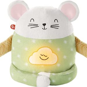 Fisher-Price Toddler Toy Meditation Mouse Plush Sound Machine With Music And Light For Preschool Kids Ages 2 To 5 Years Old