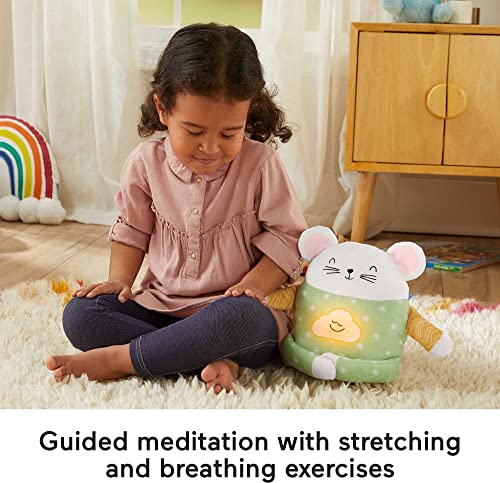 Fisher-Price Toddler Toy Meditation Mouse Plush Sound Machine With Music And Light For Preschool Kids Ages 2 To 5 Years Old