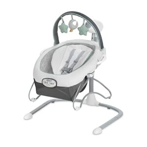 graco soothe ‘n sway lx baby swing with portable bouncer, derby