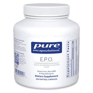 pure encapsulations e.p.o. (evening primrose oil) | hypoallergenic dietary supplement containing 9% gla | 250 softgel capsules