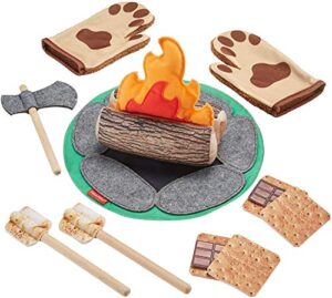 fisher-price s’more fun campfire, 18-piece pretend playset [amazon exclusive]