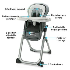 Graco DuoDiner DLX 6 in 1 High Chair | Converts to Dining Booster Seat, Youth Stool, and More, Mathis