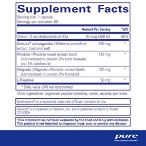 Pure Encapsulations Cortisol Calm | Supplement to Support Relaxation and Restful Sleep During Times of Occasional Stress* | 60 Capsules