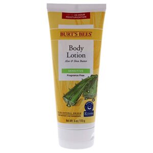 burt’s bees aloe & shea butter body lotion, sensitive skin, 6 oz pack of 3