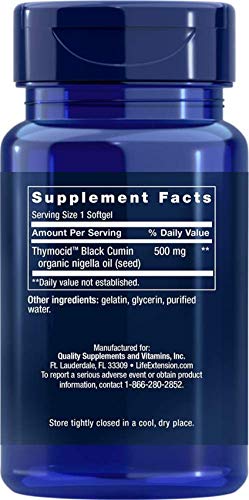 Life Extension Black Cumin Seed Oil, 60 softgels Life Extension (2 pack)