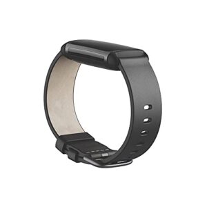 Fitbit Charge 5 Premium Horween Leather Accessory Band, Official Product, Black, Small