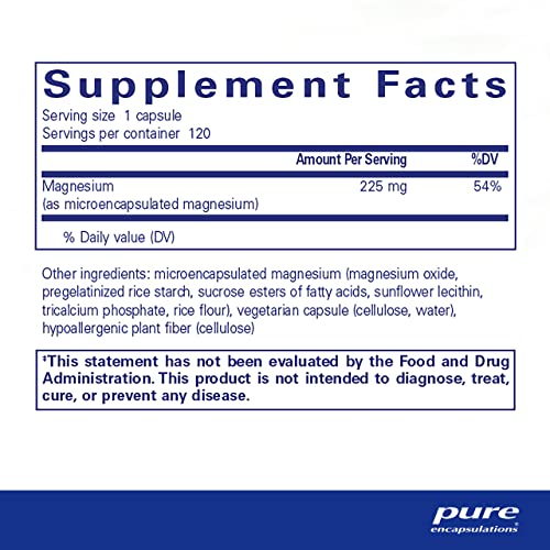 Pure Encapsulations UltraMag Magnesium | Supplement to Support Nutrient Metabolism, Energy Production, Bones, Muscle Relaxation, and Cardiovascular Health* | 120 Capsules