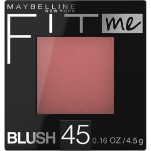 maybelline fit me blush, lightweight, smooth, blendable, long-lasting all-day face enhancing makeup color, plum, 1 count