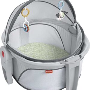 Fisher-Price Portable Bassinet And Play Space On-The-Go Baby Dome With 2 Toys And Canopy, Puppy Perfection