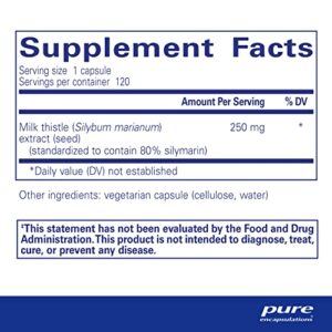 Pure Encapsulations Silymarin | Milk Thistle Extract Supplement for Liver Support and Antioxidant Activity* | 120 Capsules