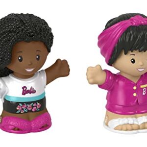 Fisher-Price Little People Barbie Toddler Toys Sleepover Figure Pack, 2 Characters for Pretend Play Ages 18+ Months