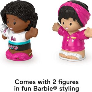 Fisher-Price Little People Barbie Toddler Toys Sleepover Figure Pack, 2 Characters for Pretend Play Ages 18+ Months