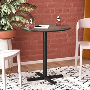 coscoproducts cosco 88852blk1e round indoor/outdoor steel bistro table, 24″, black