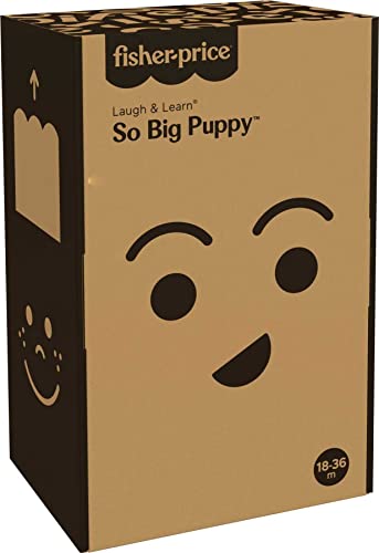 Fisher-Price Laugh & Learn So Big Puppy, Large Musical Plush Toy with Learning Content for Toddlers and Preschool Kids