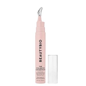 beautybio the eyelighter concentrate. smoothing, brightening & priming serum + depuffing tool, 1 ct.