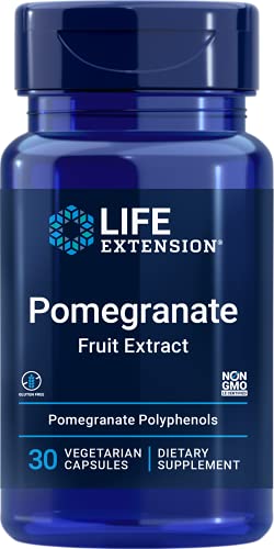 Life Extension Pomegranate Supplement for Cardiovascular Health Support – Non-GMO, Gluten-Free - 30 Vegetarian Capsules