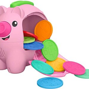 Fisher-Price Laugh & Learn Musical Toy Count & Rumble Piggy Bank With Songs And Motion For Baby & Toddler Ages 6+ Months