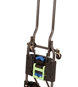 Cosco 12323ASB1E Handtruck, 4 in 1, Steel & Shifter 300-Pound Capacity Multi-Position Heavy Duty Folding Hand Truck and Dolly, Green - 12222PBG1E