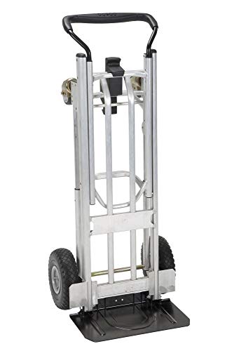 Cosco 12323ASB1E Handtruck, 4 in 1, Steel & Shifter 300-Pound Capacity Multi-Position Heavy Duty Folding Hand Truck and Dolly, Green - 12222PBG1E