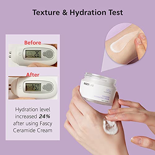 Fascy LAB Ceramide Cream, Premium Moisturizing Face Lotion, Concentrated Ceramide Face Lift Cream, Ceramide & Hyaluronic Acid, Ceramide Hydrating Face Moisturizer — Multipurpose Cream (1.69 floz)