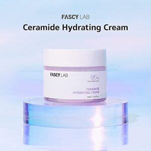 Fascy LAB Ceramide Cream, Premium Moisturizing Face Lotion, Concentrated Ceramide Face Lift Cream, Ceramide & Hyaluronic Acid, Ceramide Hydrating Face Moisturizer — Multipurpose Cream (1.69 floz)