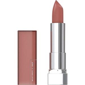 maybelline color sensational lipstick, lip makeup, matte finish, hydrating lipstick, nude, pink, red, plum lip color, toasted truffle, 0.15 oz; (packaging may vary)