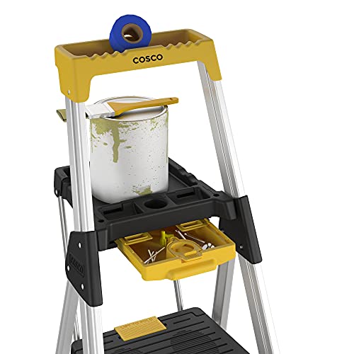 COSCO 6 ft Commercial Aluminum Project Ladder (Yellow)