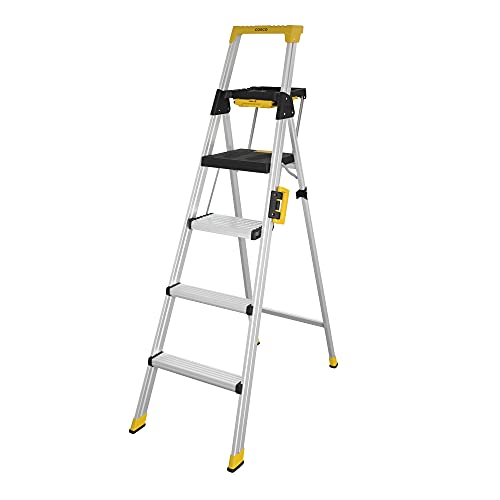 COSCO 6 ft Commercial Aluminum Project Ladder (Yellow)