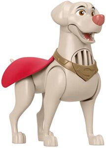 fisher-price dc league of super-pets toy talking krypto poseable figure with sounds and phrases for preschool kids ages 3+ years