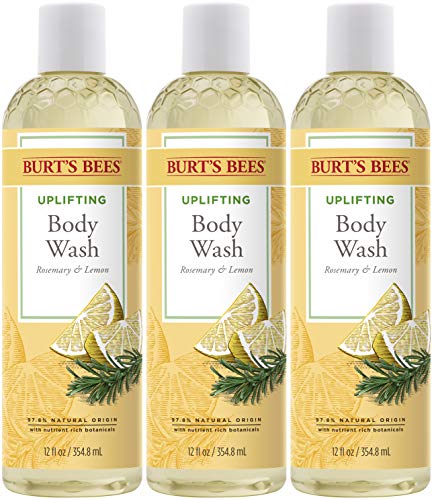 Burts Bees Rosemary & Lemon Body Wash, 12 Oz - Pack of 3 (Package May Vary)