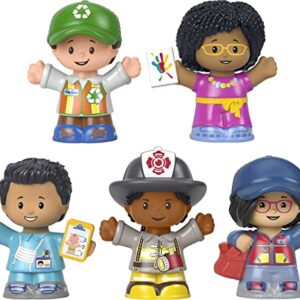 Fisher-Price Little People Surprise & Sounds Home [Amazon Exclusive] & Little People Community Heroes, Figure Set Featuring 5 Character Figures for Toddlers and Preschool Kids Ages 1 to 5 Years