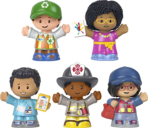 Fisher-Price Little People Surprise & Sounds Home [Amazon Exclusive] & Little People Community Heroes, Figure Set Featuring 5 Character Figures for Toddlers and Preschool Kids Ages 1 to 5 Years