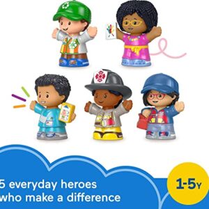 Fisher-Price Little People Surprise & Sounds Home [Amazon Exclusive] & Little People Community Heroes, Figure Set Featuring 5 Character Figures for Toddlers and Preschool Kids Ages 1 to 5 Years