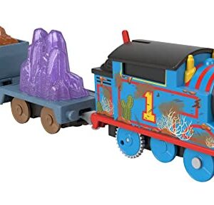 Thomas & Friends Motorized Toy Train Crystal Caves Thomas Battery-Powered Engine with Cargo for Ages 3+ Years