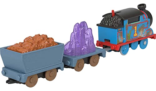 Thomas & Friends Motorized Toy Train Crystal Caves Thomas Battery-Powered Engine with Cargo for Ages 3+ Years