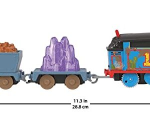 Thomas & Friends Motorized Toy Train Crystal Caves Thomas Battery-Powered Engine with Cargo for Ages 3+ Years