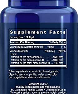 Life Extension SUPER K W/ ADVANCED K2 COMPLEX 90 SOFTGELS (2 Pack)