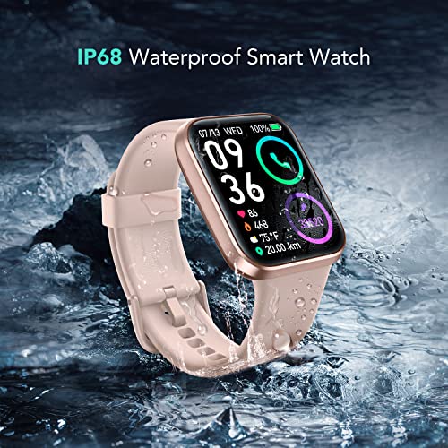 SKG Smart Watch for Men Women Android iPhone, Smartwatch with Alexa Built-in & Bluetooth Call(Answer/Make Call) 1.69" Fitness Tracker with IP68 Waterproof, 60+ Sports, Heart Rate SpO2 Monitor, V7 Pro