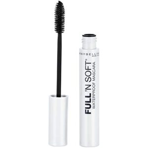 maybelline full ‘n soft waterproof mascara, very black, 1 tube