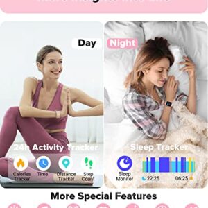 Fitness Tracker, Smart Watch with Alexa [Answer/Make Call] 24/7 Heart Rate，Blood Oxygen Monitor, Sleep Tracker, IP68 Waterproof Activity Trackers and Smart Watches for Android iOS