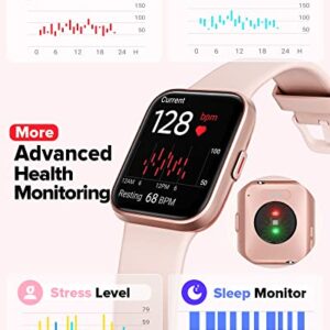 Fitness Tracker, Smart Watch with Alexa [Answer/Make Call] 24/7 Heart Rate，Blood Oxygen Monitor, Sleep Tracker, IP68 Waterproof Activity Trackers and Smart Watches for Android iOS