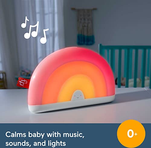 Fisher-Price Sound Machine Soothe & Glow Rainbow With Lights Music And Volume Control For Newborns And Up