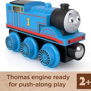 Thomas & Friends Wooden Railway Toy Train Thomas Push-Along Wood Engine For Toddlers & Preschool Kids Ages 2+ Years