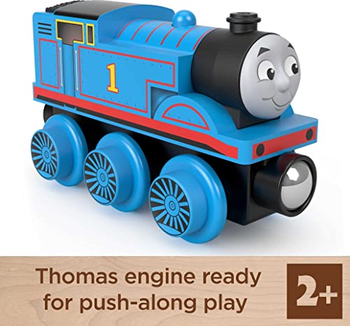 Thomas & Friends Wooden Railway Toy Train Thomas Push-Along Wood Engine For Toddlers & Preschool Kids Ages 2+ Years