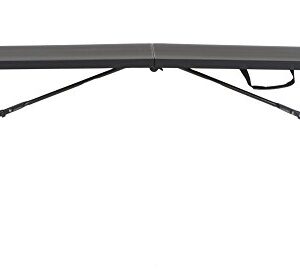 COSCO 20" x 48" Vinyl Top Folding Table & 6 Foot x 30 inch Fold-in-Half Blow Molded Folding Table, Black