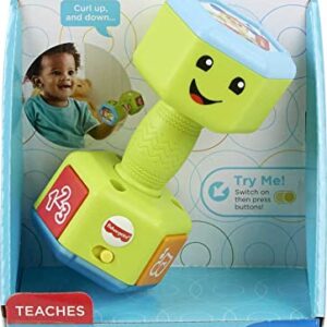 Fisher-Price Laugh & Learn Baby To Toddler Toy Countin’ Reps Dumbbell Rattle With Lights & Music For Ages 6+ Months