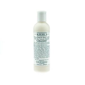 kiehl’s deluxe hand & body lotion aloe vera & oatmeal – coriander 8.4oz (250ml)